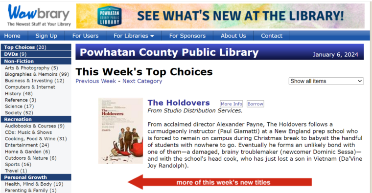 See What’s New @ the Library with Wowbrary – Powhatan County Public Library